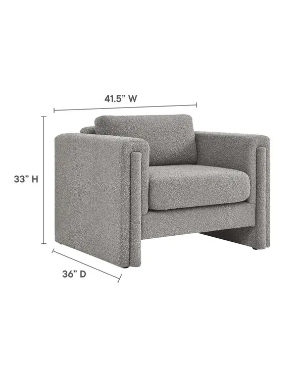 MODWAY Visible Boucle Fabric Armchair
