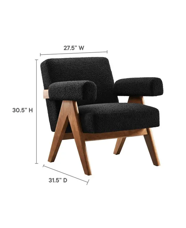 MODWAY Lyra Boucle Fabric Armchair