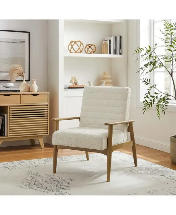 MODWAY Jensen Boucle Fabric Accent Chair