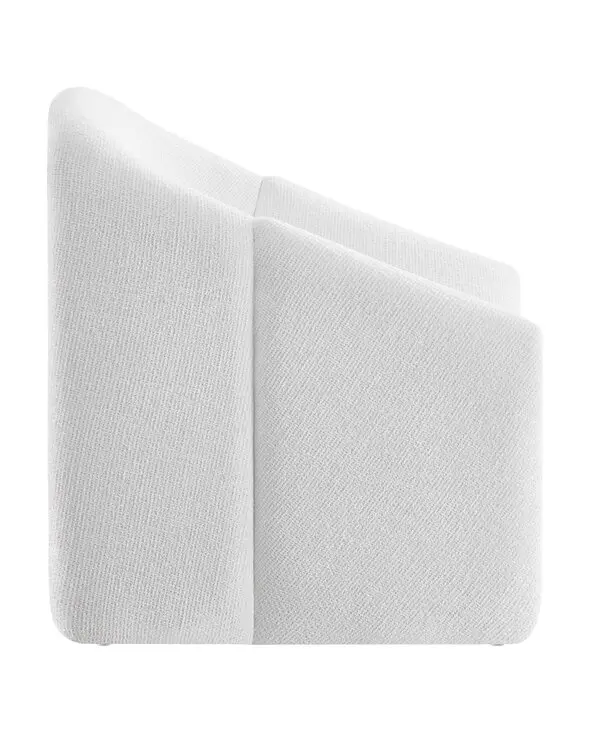 MODWAY Vivi Chenille Upholstered Accent Chair - Frost