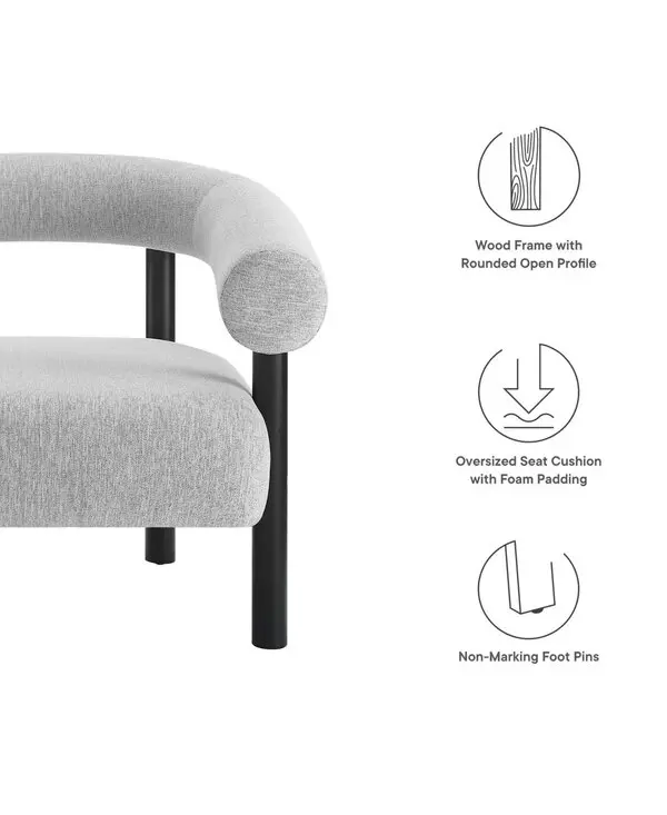 MODWAY Sable Upholstered Fabric Armchair