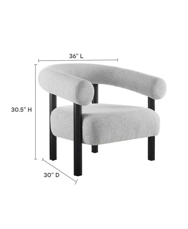 MODWAY Sable Upholstered Fabric Armchair