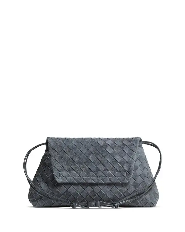 Bottega Veneta Intrecciato Suede Leather Pouch