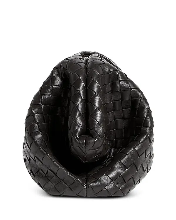 Bottega Veneta Lauren 1979 Intrecciato Leather Clutch - Espresso/brass