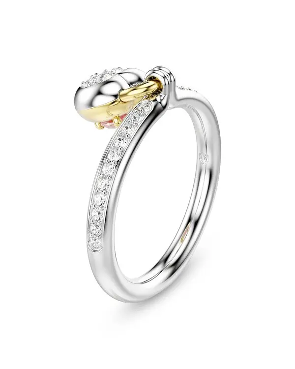 SWAROVSKI Idyllia Heart Charm Motif Ring - Pink