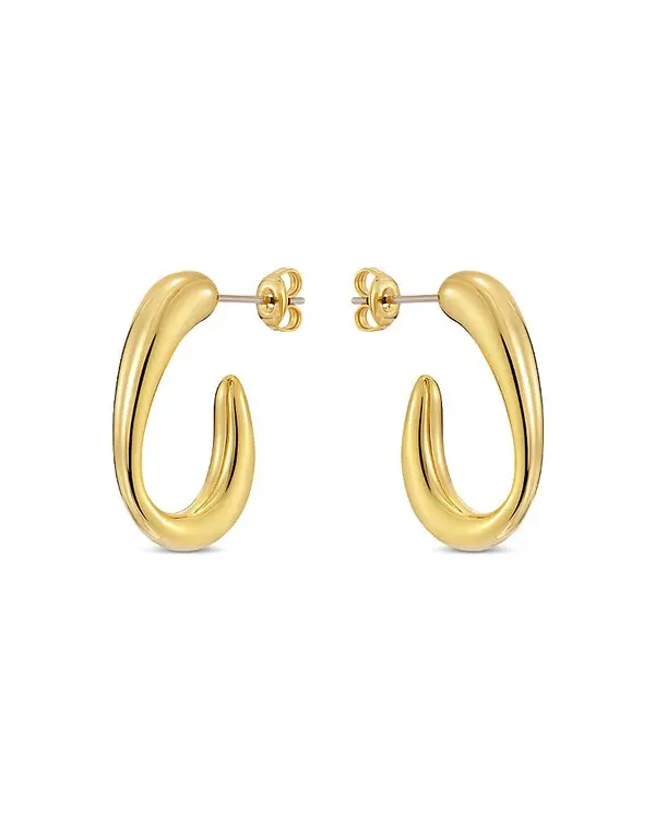 Ted Baker London Corie Contour Hoop Earrings - Gold Tone