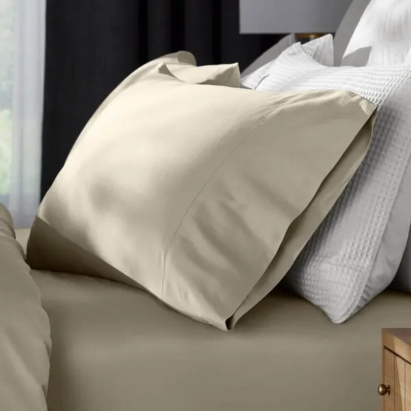 BOLL & BRANCH Percale Hemmed Sheet Set, California King - Oak