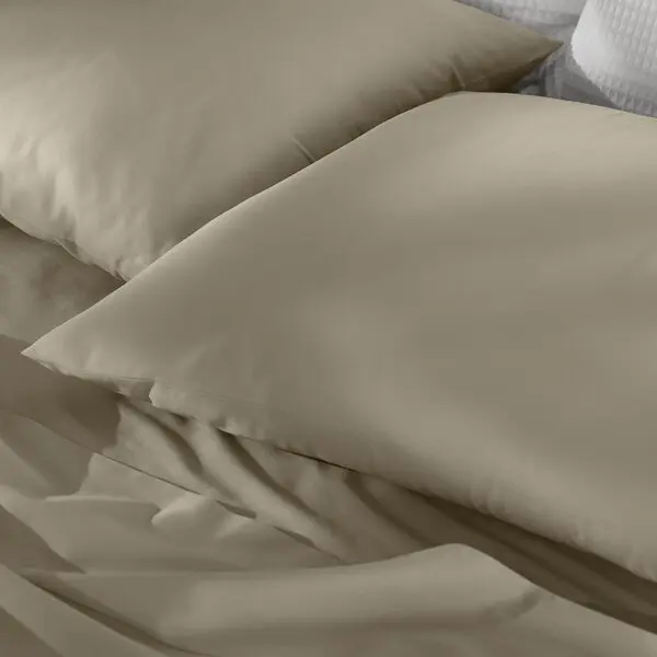 BOLL & BRANCH Percale Hemmed Sheet Set, California King - Oak