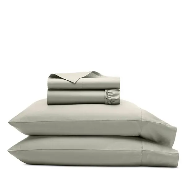 BOLL & BRANCH Percale Hemmed Sheet Set, King With Standard Pillowcases - Sageleaf