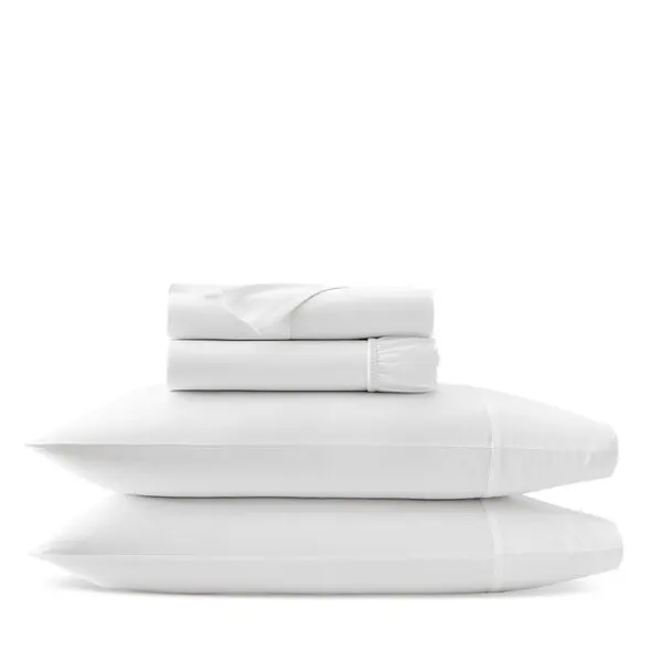 BOLL & BRANCH Percale Hemmed Sheet Set, King With Standard Pillowcases - White
