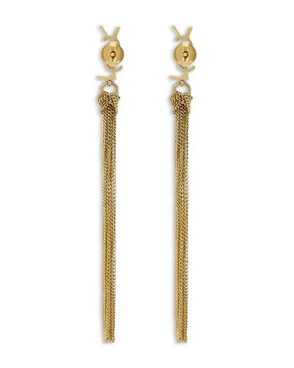 Saint Laurent Cassandre Tassel Earrings - Gold