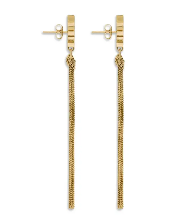 Saint Laurent Cassandre Tassel Earrings - Gold