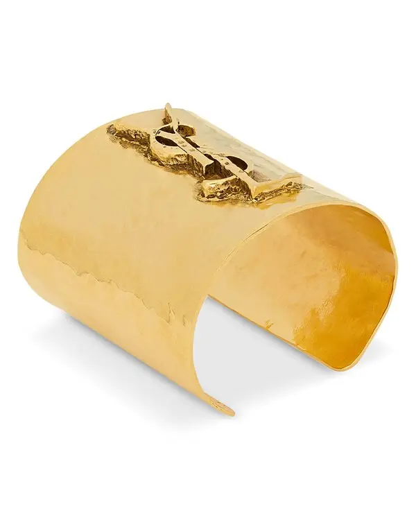 Saint Laurent Cassandre Cuff - Brass Gold