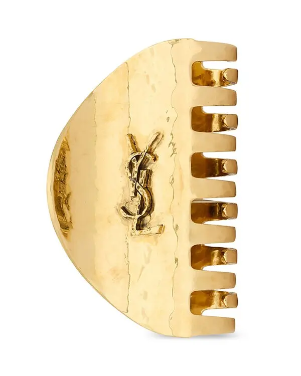Saint Laurent Cassandre Claw Clip - Brass Gold
