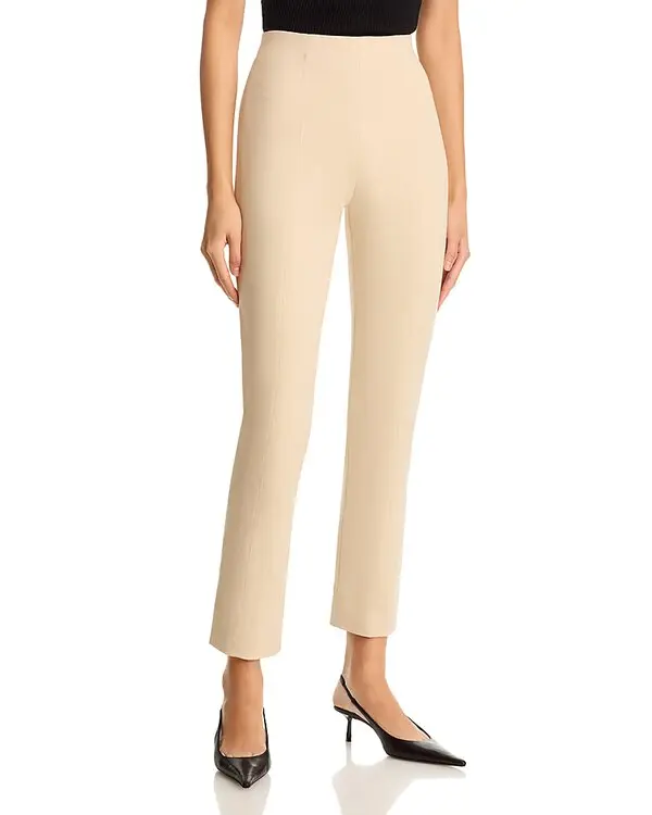 Misook Nia Slim Leg Ponte Pants - Biscotti