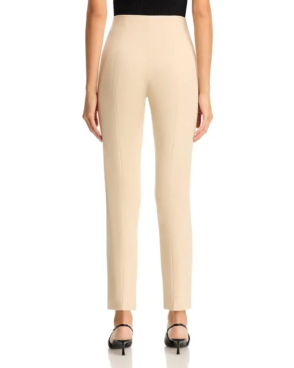 Misook Nia Slim Leg Ponte Pants - Biscotti