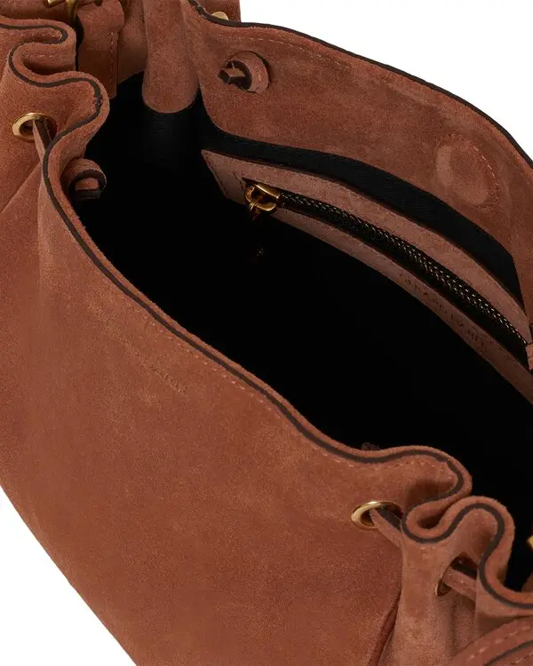 Gerard Darel Le Mini 24 Suede Crossbody
