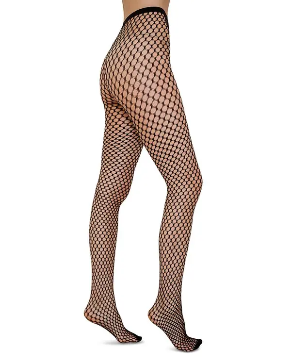 HIGH HEEL JUNGLE Honeycomb Patterned Tights - Black