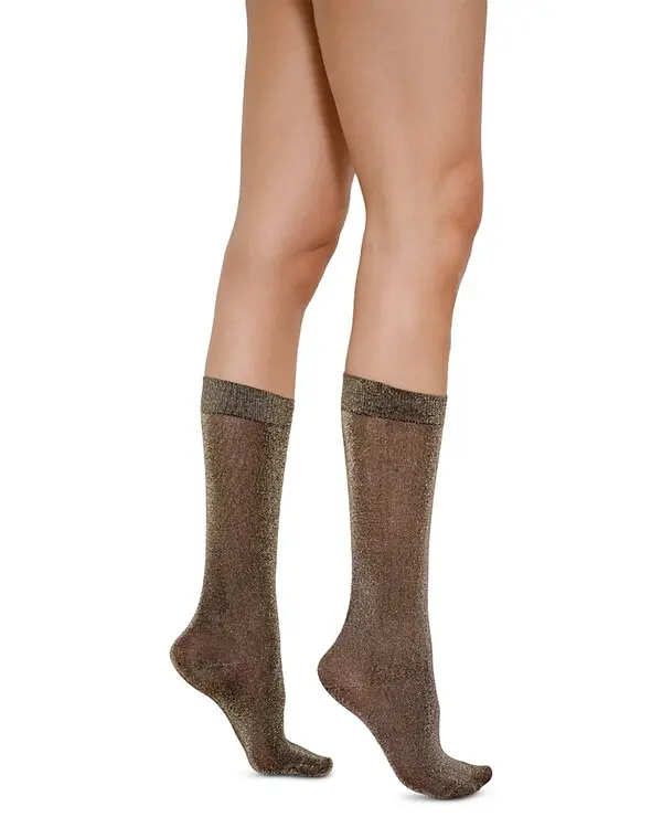 HIGH HEEL JUNGLE Glitterati Tall Socks - Black