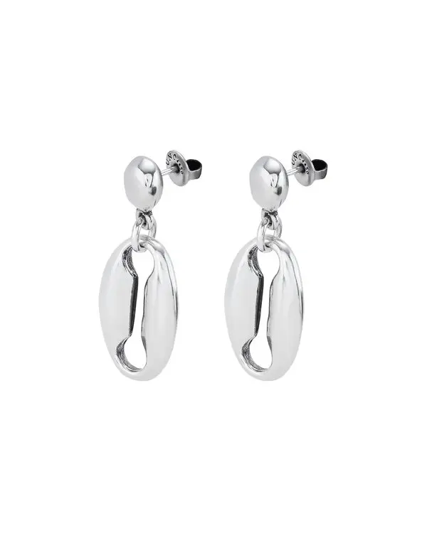 UNODE50 Sterling -plated Link Drop Earrings