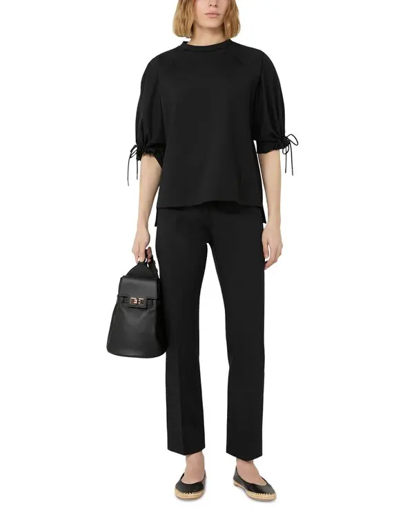 Max Mara Tailored Cotton Blend Trousers - Black