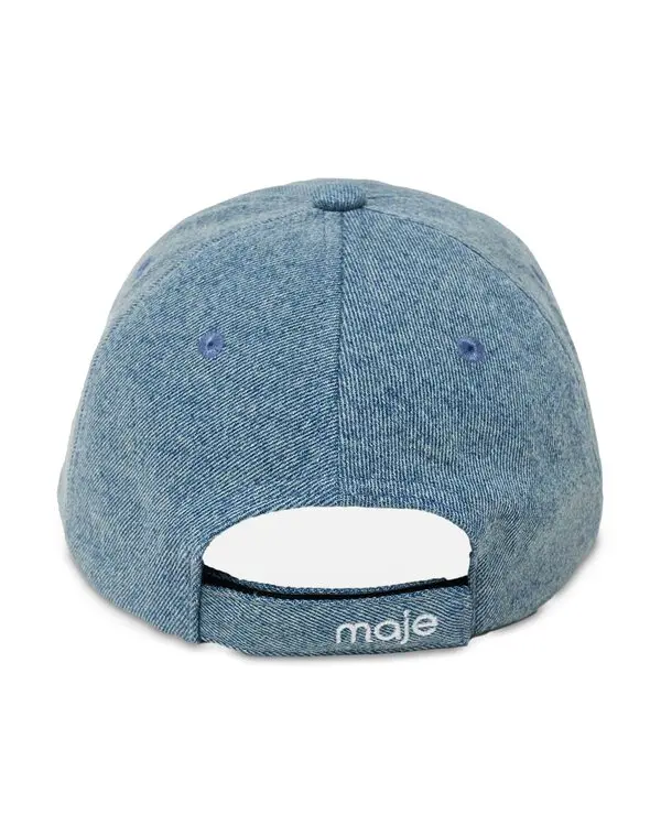 Maje Denim Cap - Blue