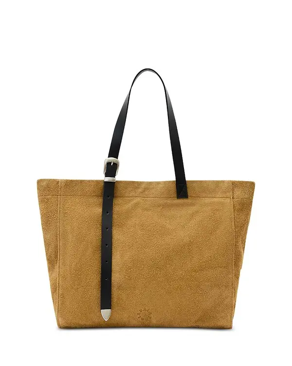 ALLSAINTS Haven Suede Tote - Biscuit Brown
