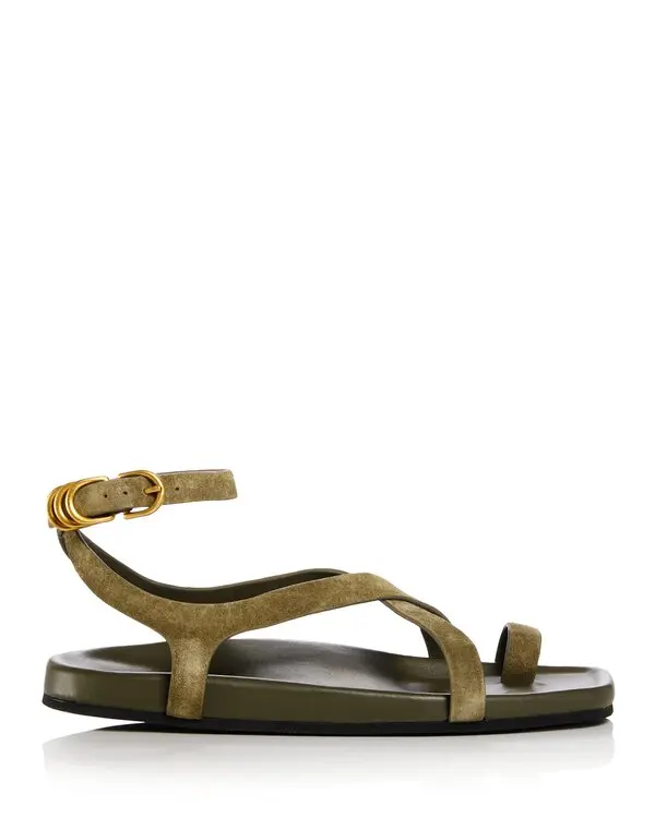 Rag & Bone Rue Sandals - Olive Suede