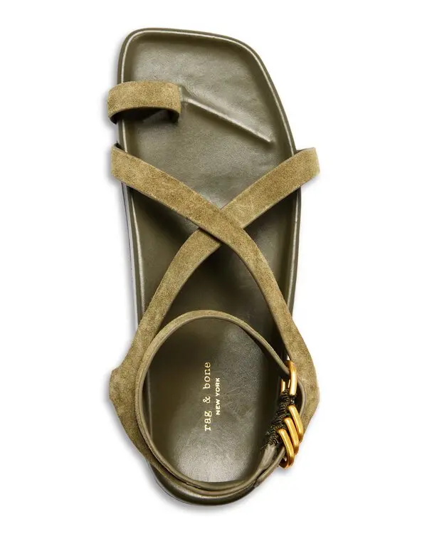 Rag & Bone Rue Sandals - Olive Suede
