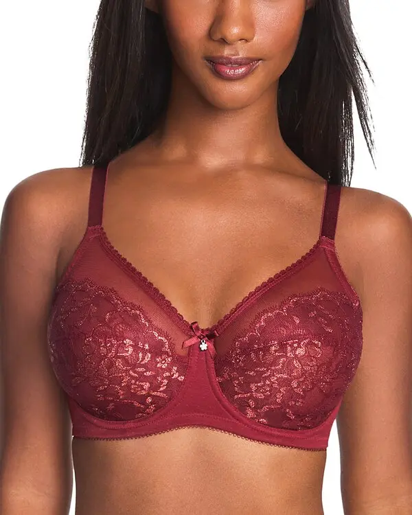 Wacoal Retro Chic Full Figure Unlined Underwire Bra - Cabernet