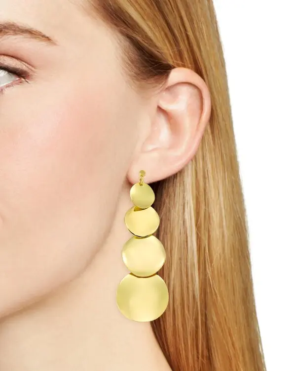 Aqua Disc Statement Earrings
