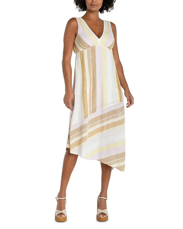 LIVERPOOL V-neck Handkerchief Hem Dress