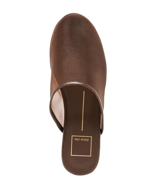 Dolce Vita Geni Mesh Slides - Chocolate Mesh