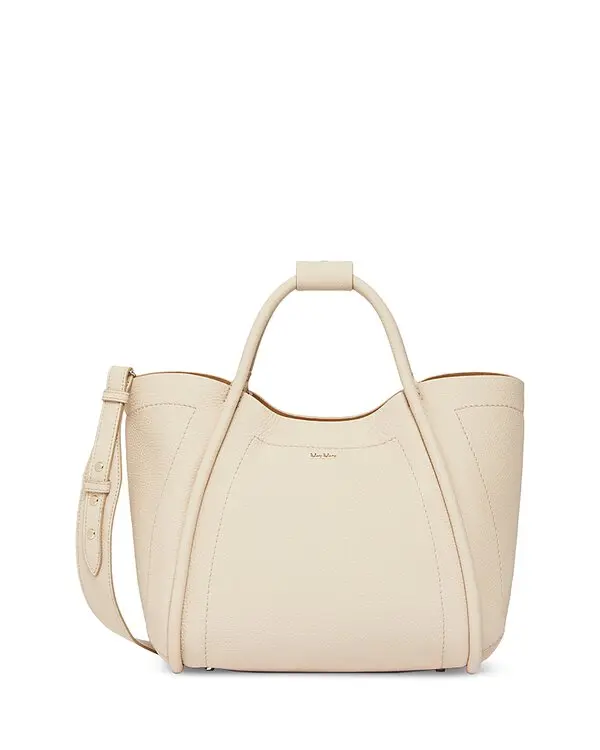 Max Mara Leather Marine Handbag - Ice