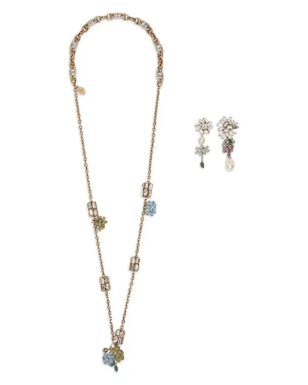 Max Mara Apevera Necklace & Earrings Set - Gold
