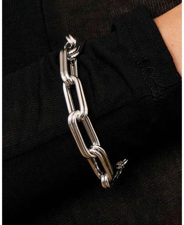 ORADINA Sterling Double It Paperclip Chain Bracelet - Silver