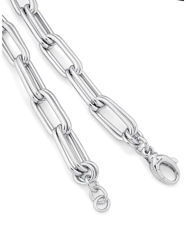 ORADINA Sterling Double It Paperclip Chain Bracelet - Silver