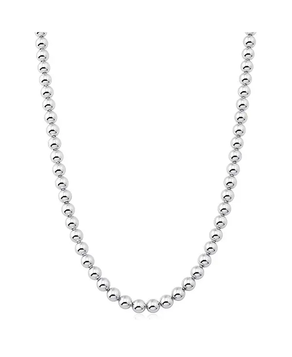 ORADINA Sterling Baller Bead Necklace - Silver