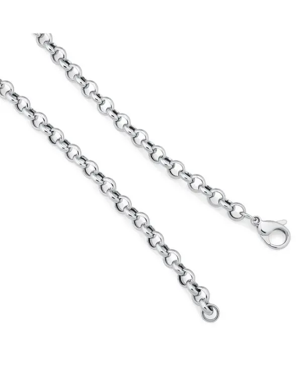 ORADINA Sterling Graduated Rolo Necklace - Silver