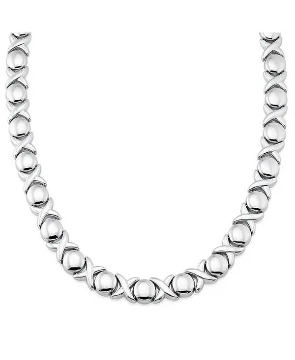 ORADINA Sterling X-o Necklace - Silver