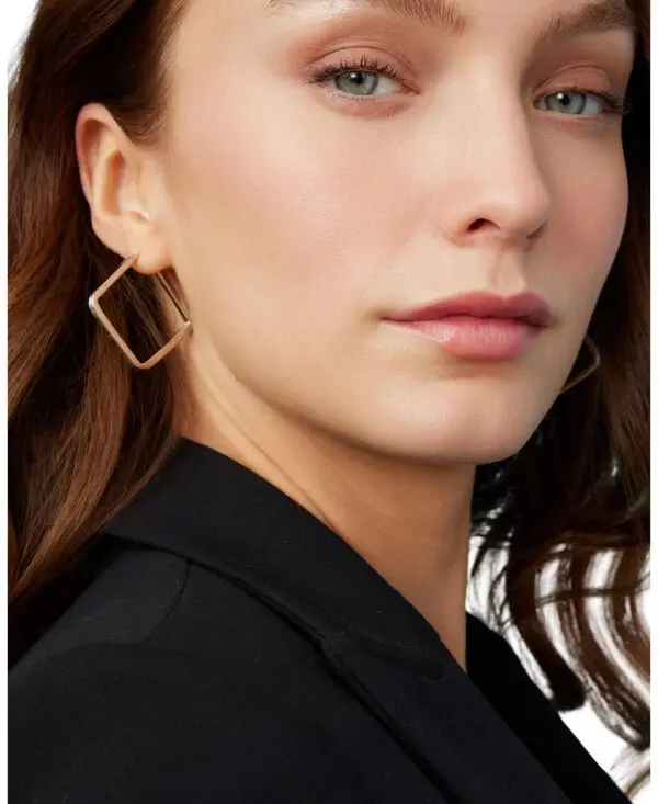 ORADINA Sterling Trinity Hoop Earrings