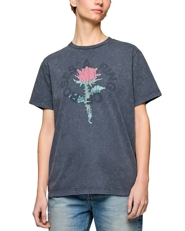 GANNI Graphic Jersey Tee - Phantom