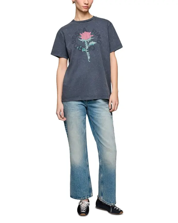 GANNI Graphic Jersey Tee - Phantom