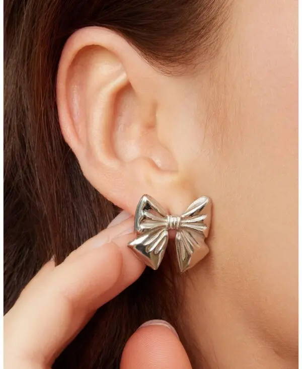 ORADINA Sterling Bowtie Stud Earrings