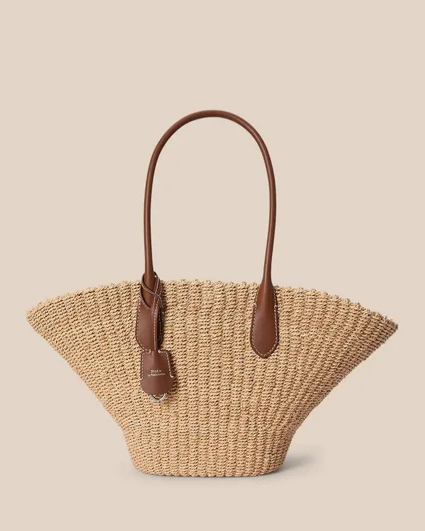 Polo Ralph Lauren Bellport Raffia Basket Tote - Natural