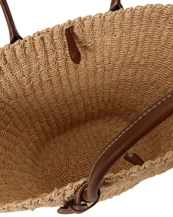 Polo Ralph Lauren Bellport Raffia Basket Tote - Natural