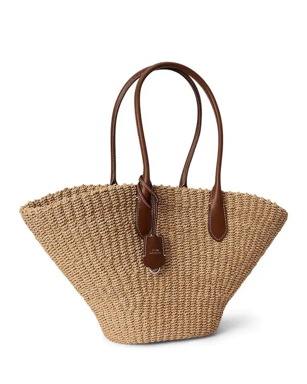 Polo Ralph Lauren Bellport Raffia Basket Tote - Natural