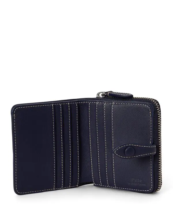 Polo Ralph Lauren Polo Bear Leather Compact Wallet - Navy