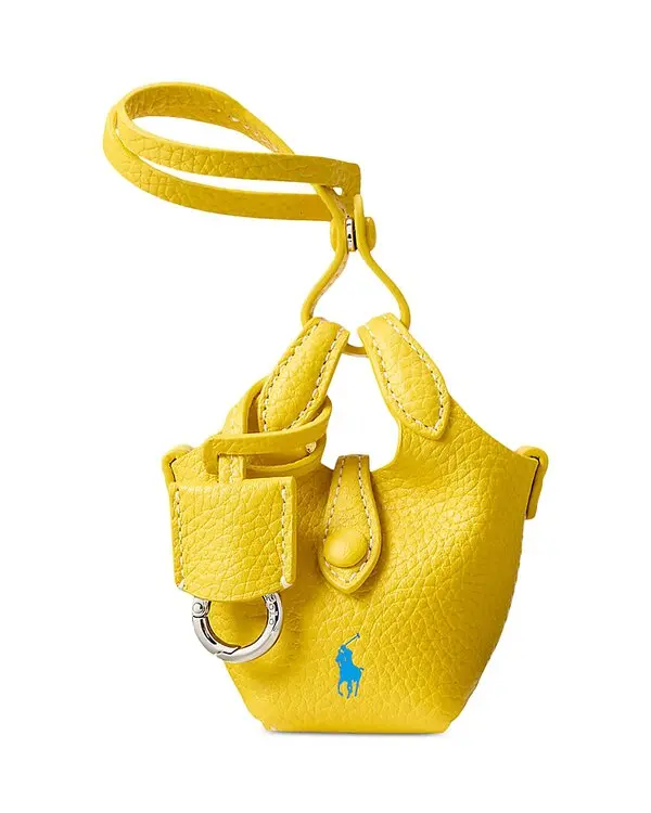 Polo Ralph Lauren Polo Play Leather Bag Charm - Canary