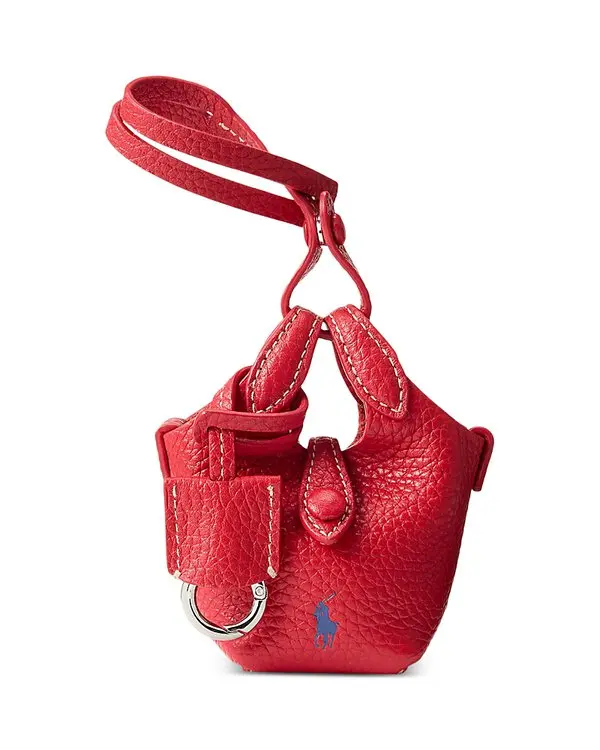 Polo Ralph Lauren Polo Play Leather Bag Charm - Red